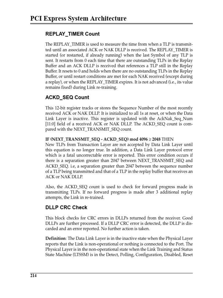 PCI Express System Architecture | PDF | Transmission Control Protocol ...