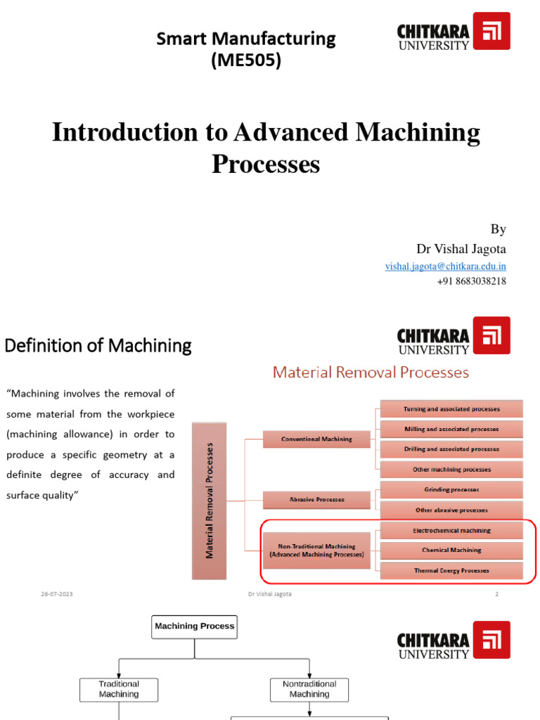 Introduction to Advanced Machining Processes | PDF | Machining | Building Materials