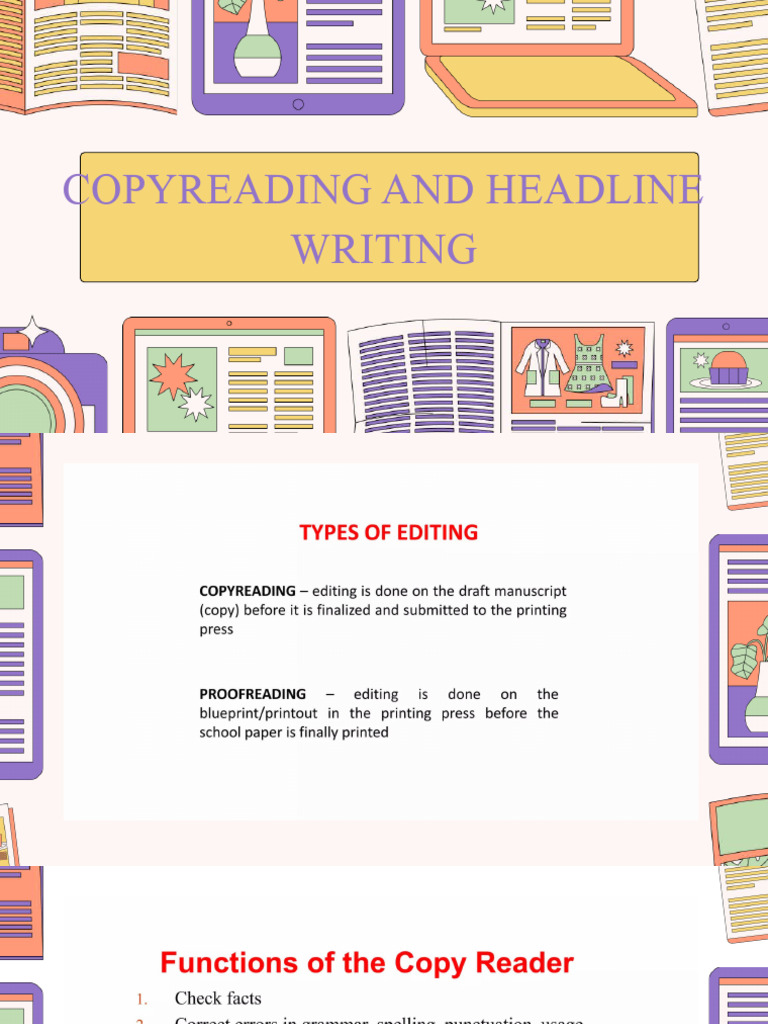 Copyreading and Headline Writing | PDF