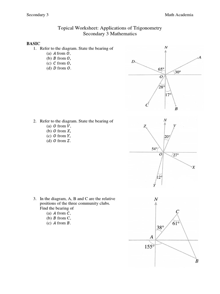 S3 Portal Applications of Trigonometry | PDF | Area | Volume