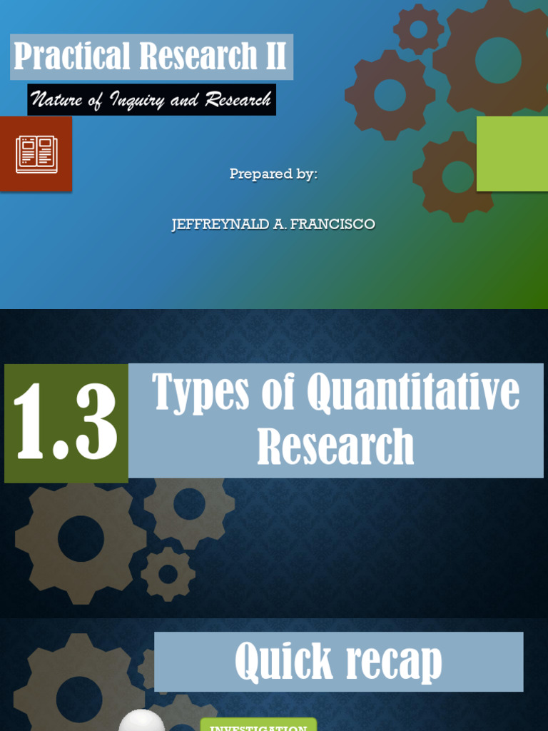 Practical Research II Types of Quanti Research | PDF | Quantitative Research | Experiment