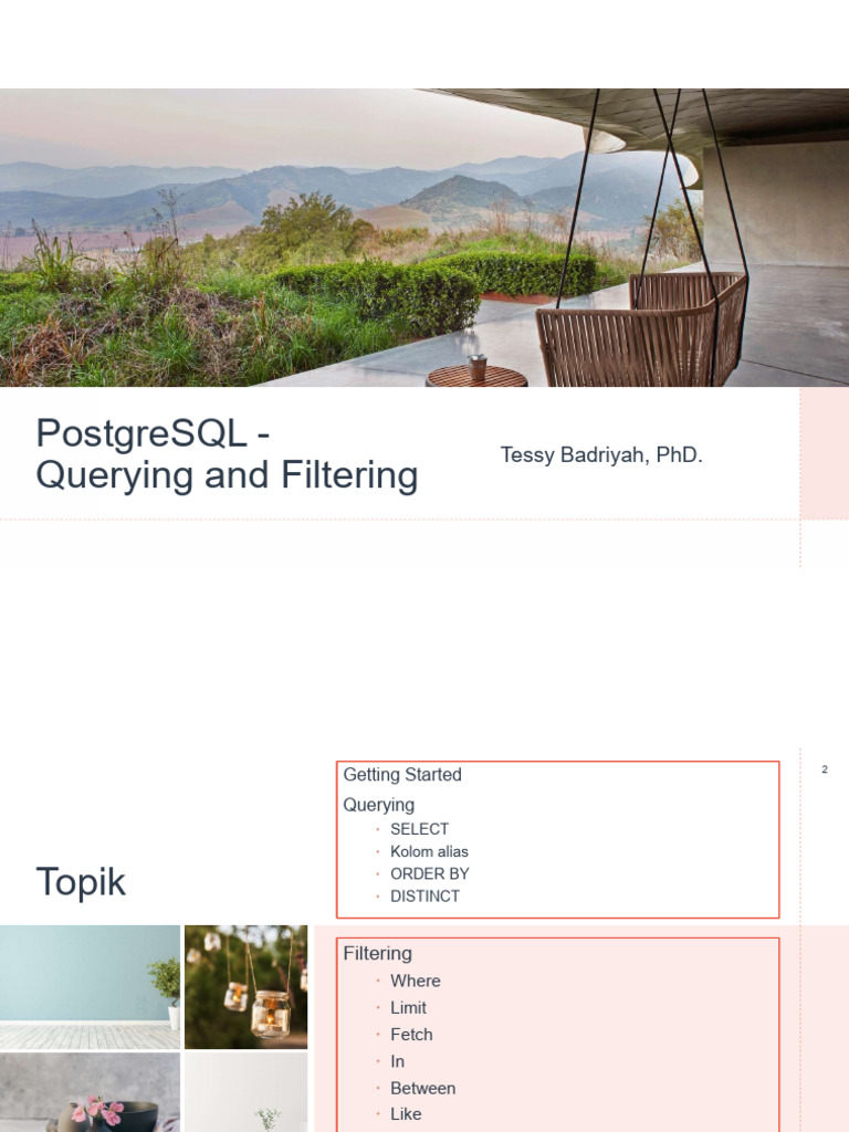 PostgreSQL - Part1 - Querying and Filtering | PDF | Postgre Sql | Computer Hardware