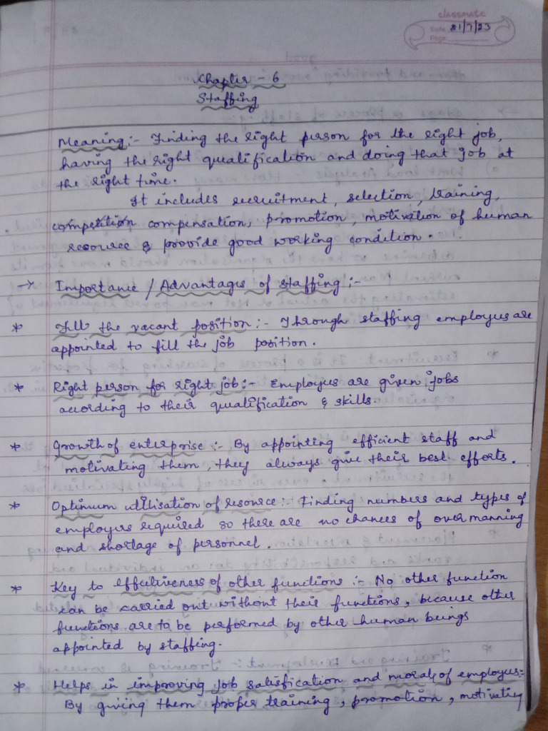 Staffing Notes PDF | PDF