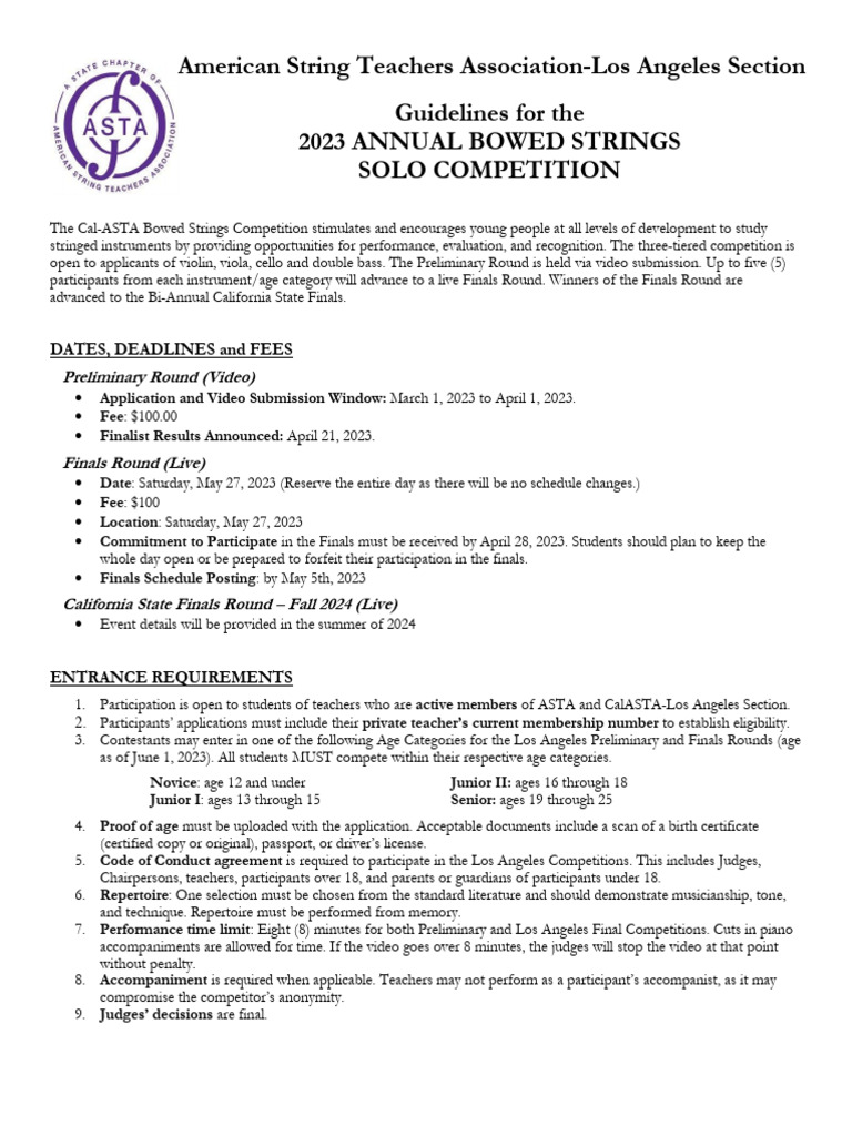 Asta 2023 | PDF | String Instruments | Orchestras