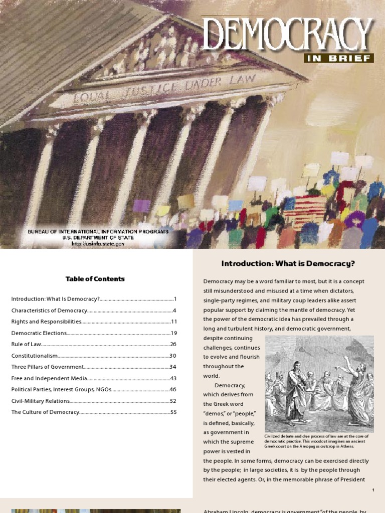 Democracy in Brief | PDF | Elections | Democracy