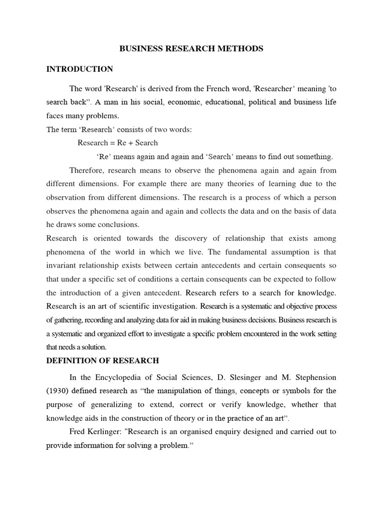Business Research Methods | PDF | Hypothesis | Theory