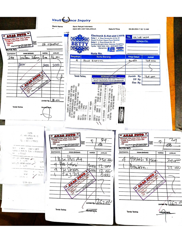 Biaya DLL 05082024 | PDF