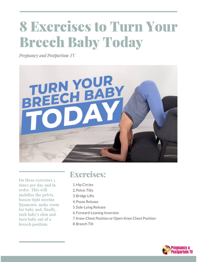 8 Exercises to Turn A Breech Baby Naturally | PDF | Pelvis | Hip