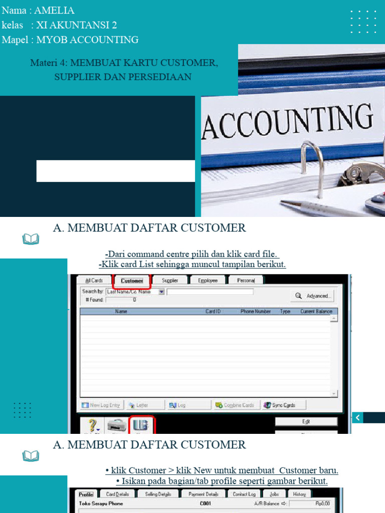 Amelia, Xi Akl 2, Tugas 4 Myob - 20240320 - 174620 - 0000 | PDF