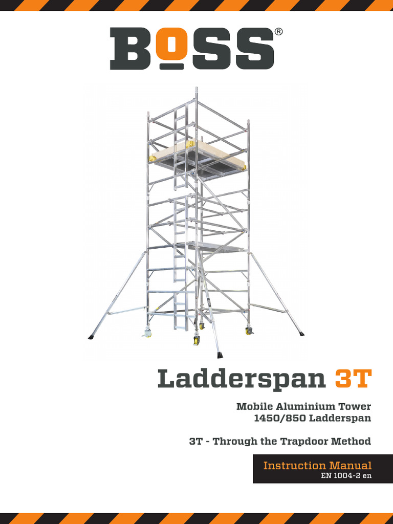 BoSS Instruction Manual Ladderspan 3T Access Tower | PDF | Scaffolding