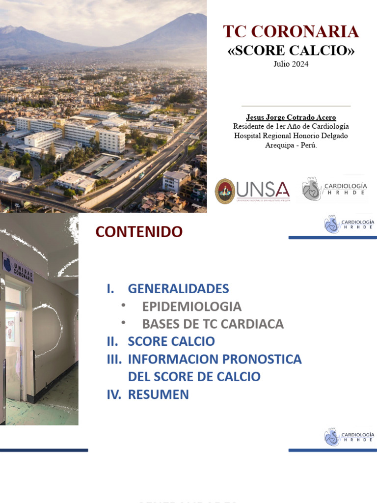 Score de Calcio Coronario y Riesgo Cardiovascular | PDF | Enfermedades ...