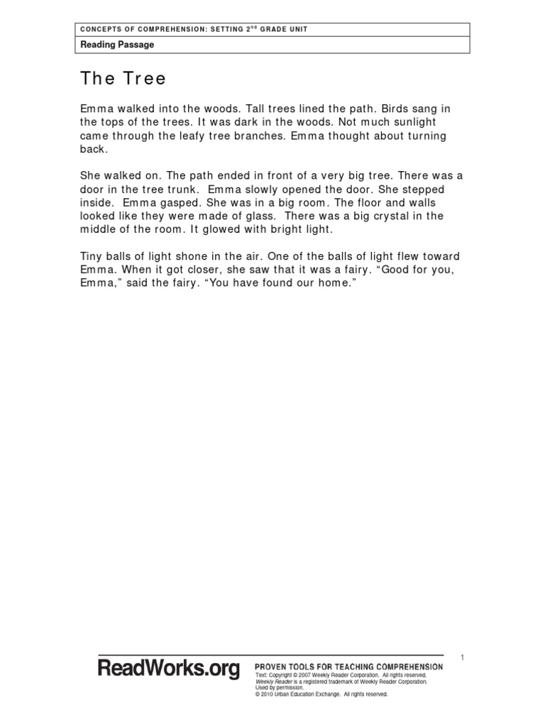 The Tree Passage | PDF | Language Arts & Discipline | Foreign Language ...