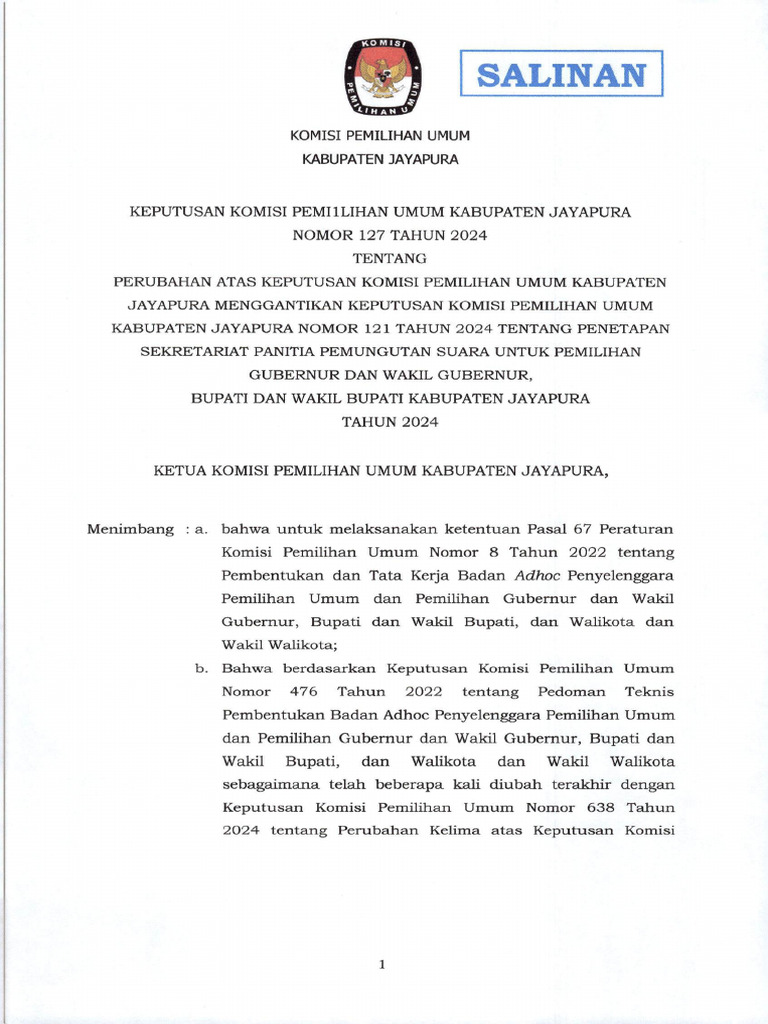 SK Sekretariat PPS Tahun 2024-Salinan | PDF