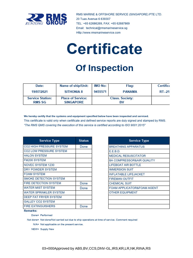 Sithonia-Ffe Cert-2021-New | PDF | Manufactured Goods | Equipment