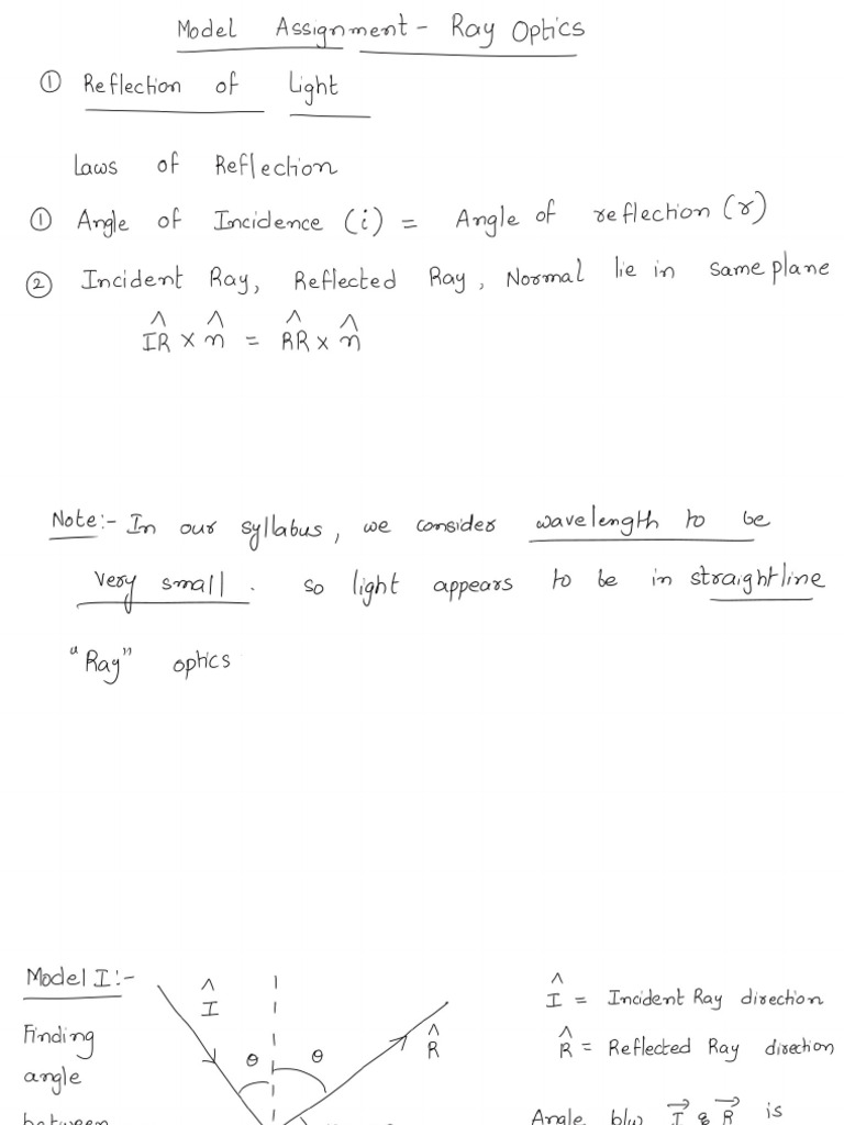 Reflection Ray Optics | PDF