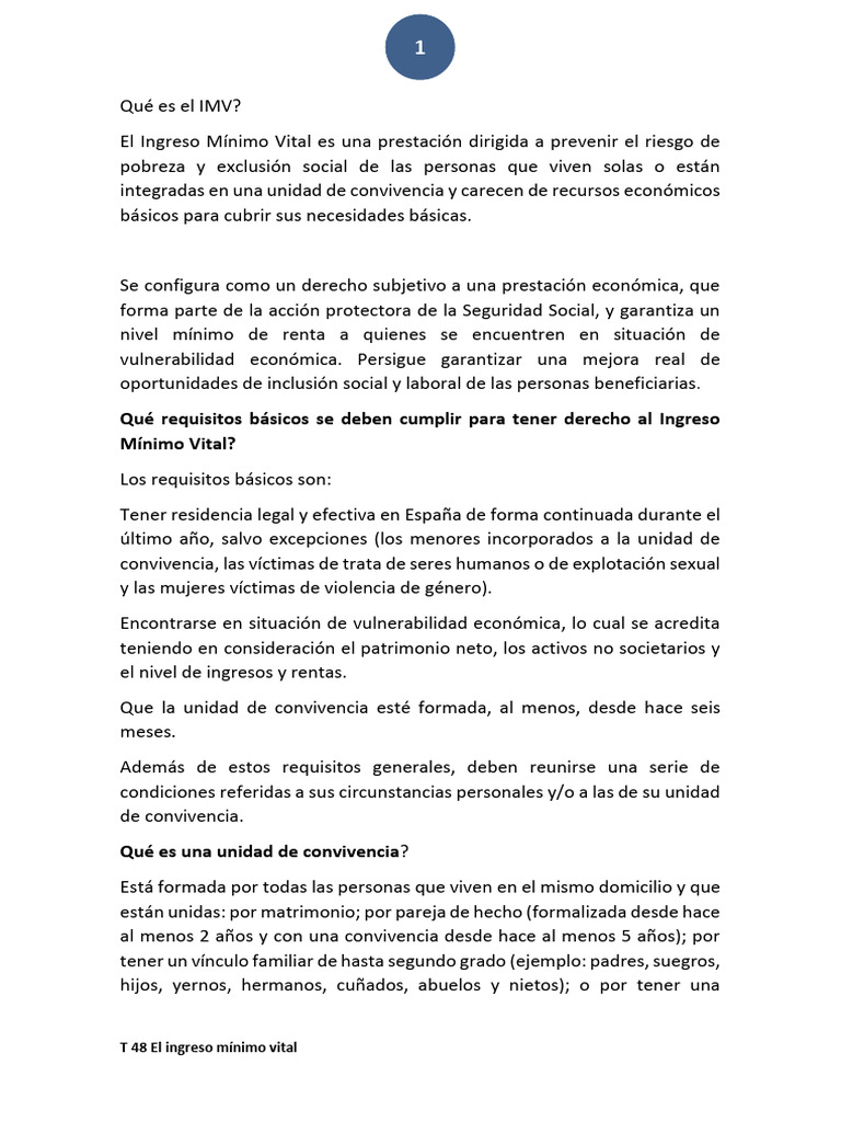 Qué Es El IMV | PDF | Justicia | Crimen y violencia