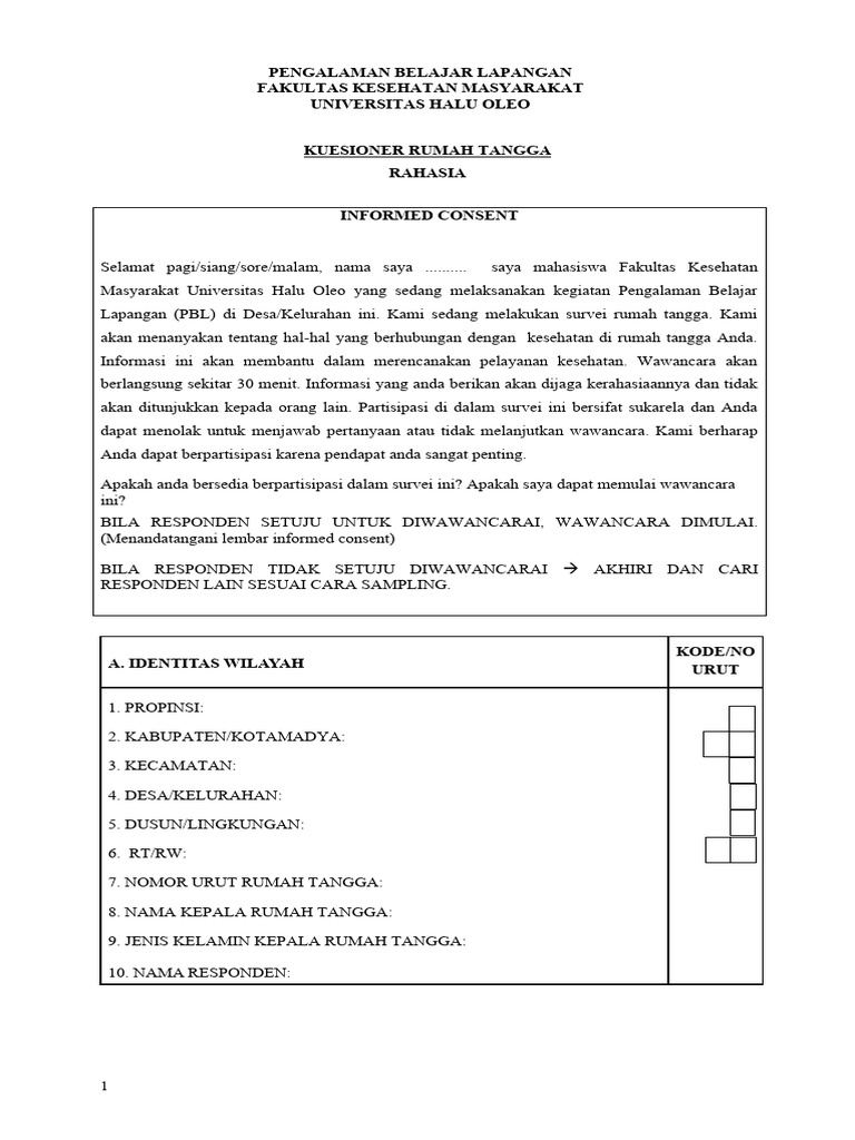 Kuesioner PBL 2024 | PDF