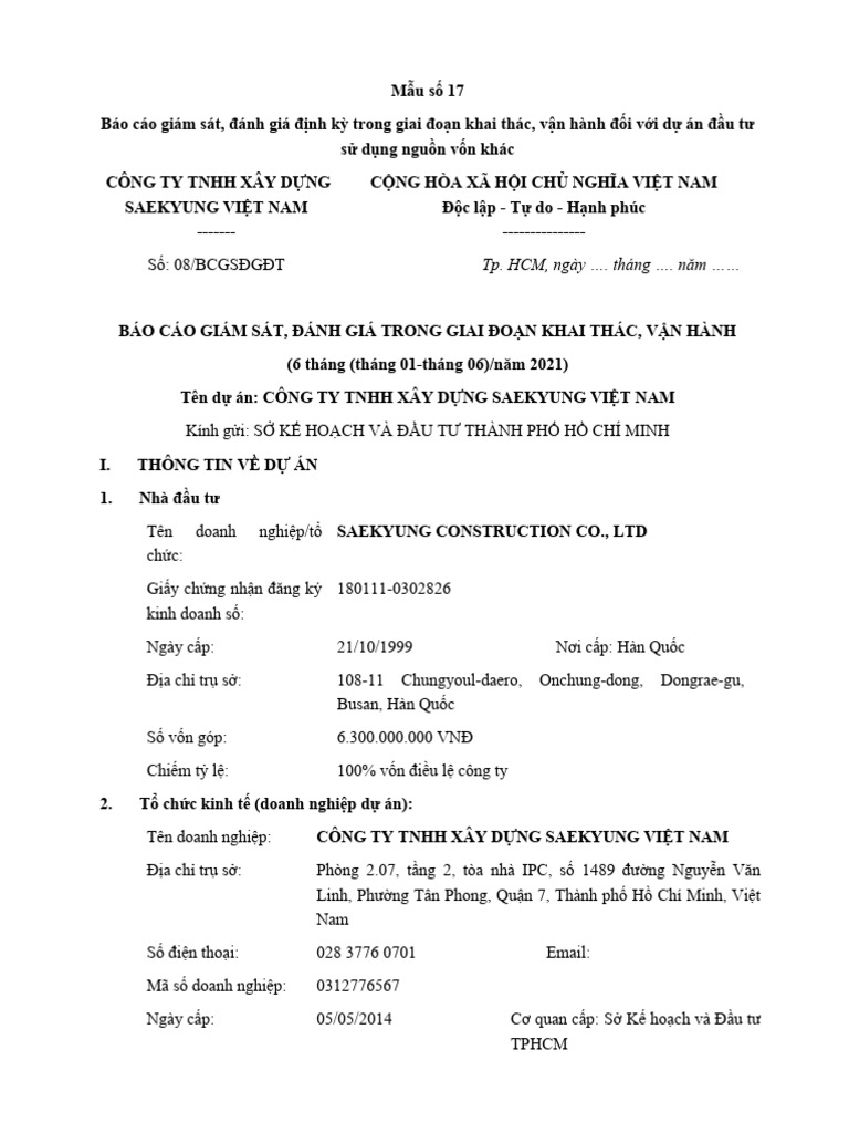 Form No. 17 (6 Months - 2021) | PDF