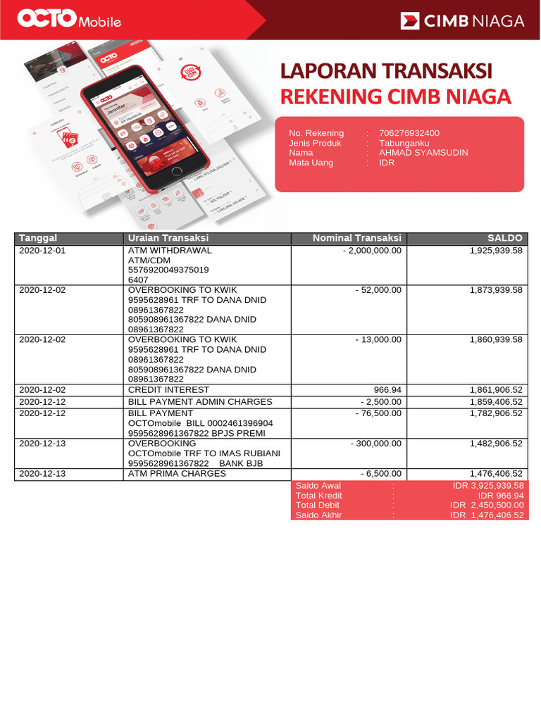 CASA Statement 1607837594659 | PDF