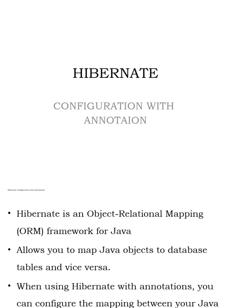 Session 3 - Hibernate - Configuration With Annotations | PDF | Object Oriented Programming ...
