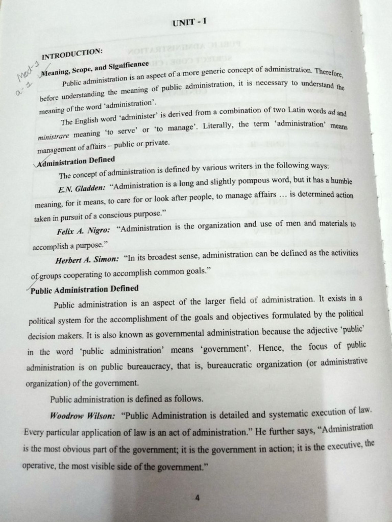 Module 1 Public Administration | PDF
