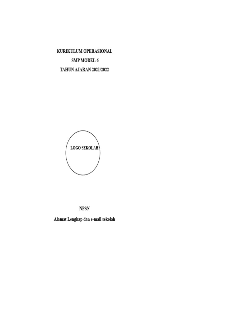 A. Contoh Kurikulum Operasional SMP - 1 | PDF
