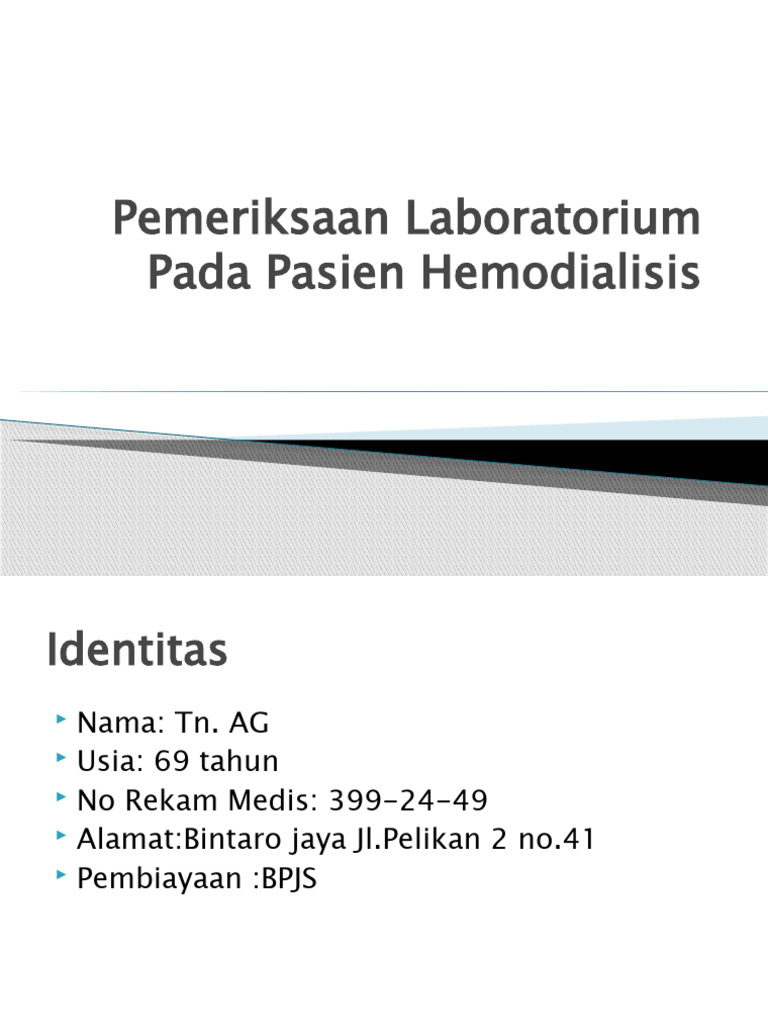 Pemeriksaan Laboratorium Hemodialisis CKD | PDF