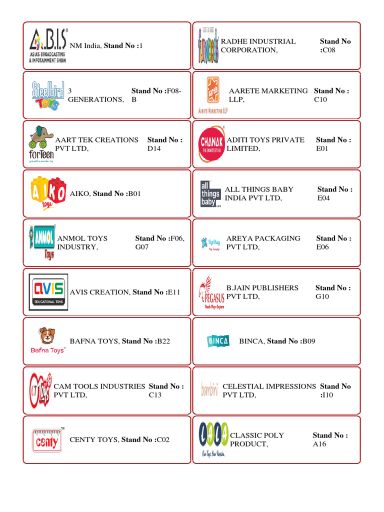 Exhibitor List | PDF