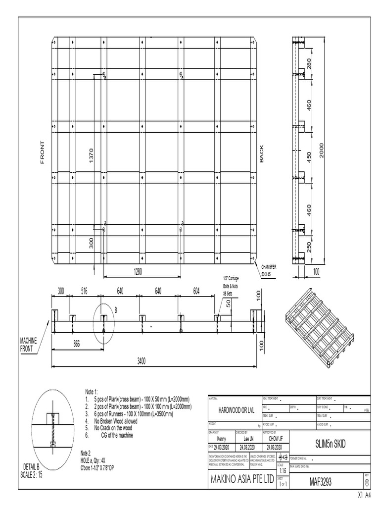 Slim5n STD Wooden Base Drawing | PDF | Industrial Processes | Metalworking