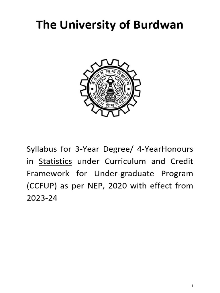 Syllabus Bscstat Nep2023-2024 | PDF | Probability Distribution | Survey ...