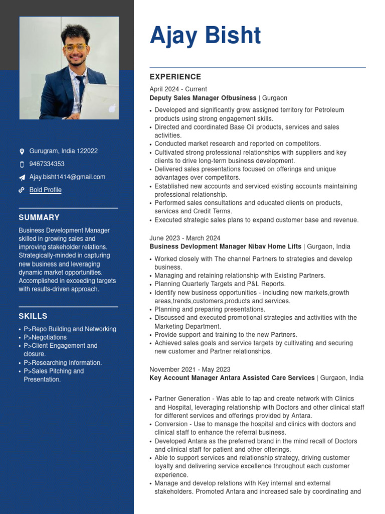 Ajay Bisht 2024 | PDF | Sales | Business Development