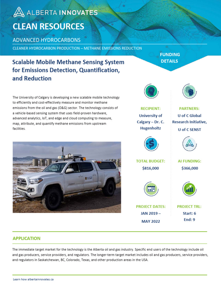 Scalable Mobile Methane Sensing System For Emissions Detection Quantification and Reduction ...