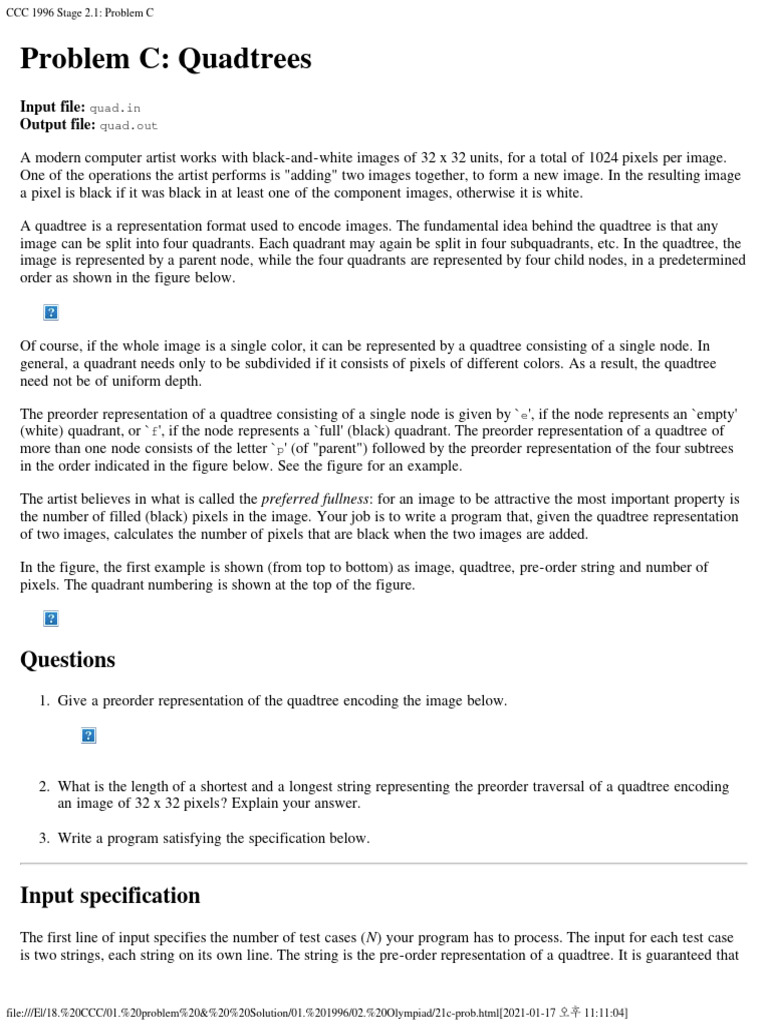 Problem 1-3. Quadtrees | PDF | Applied Mathematics | Algorithms And Data Structures