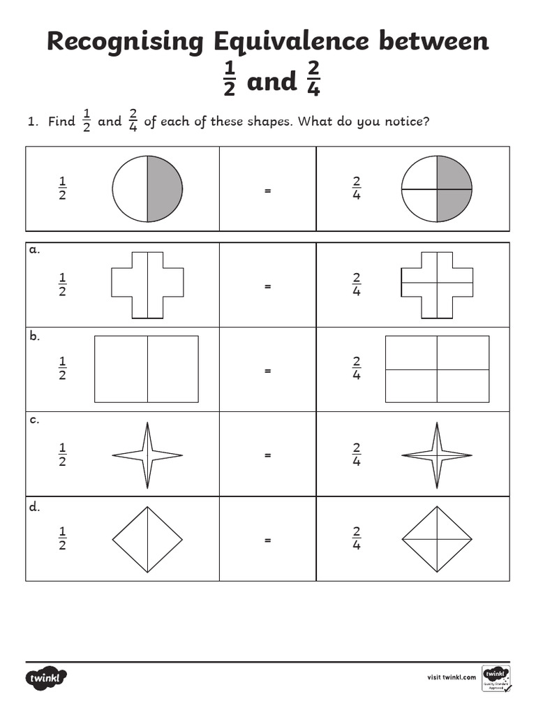 Equivalence Between Half and Two Quarters | PDF