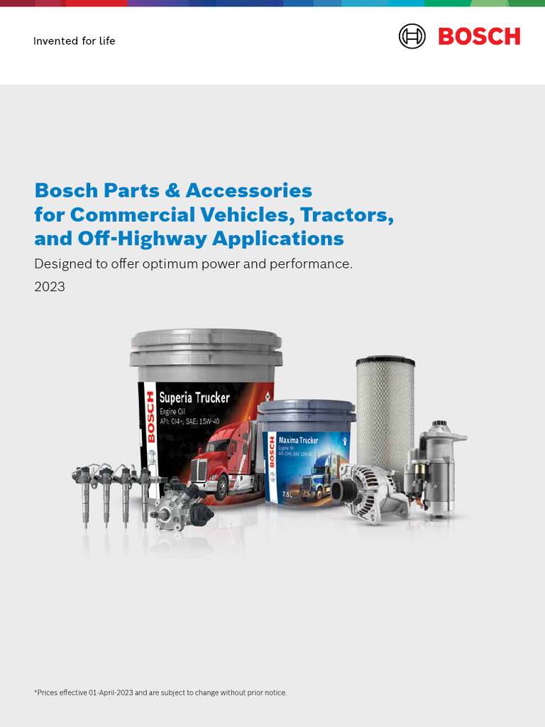 Bosch Commercial Vehicle Parts Catalog | PDF | Diode | Vehicles
