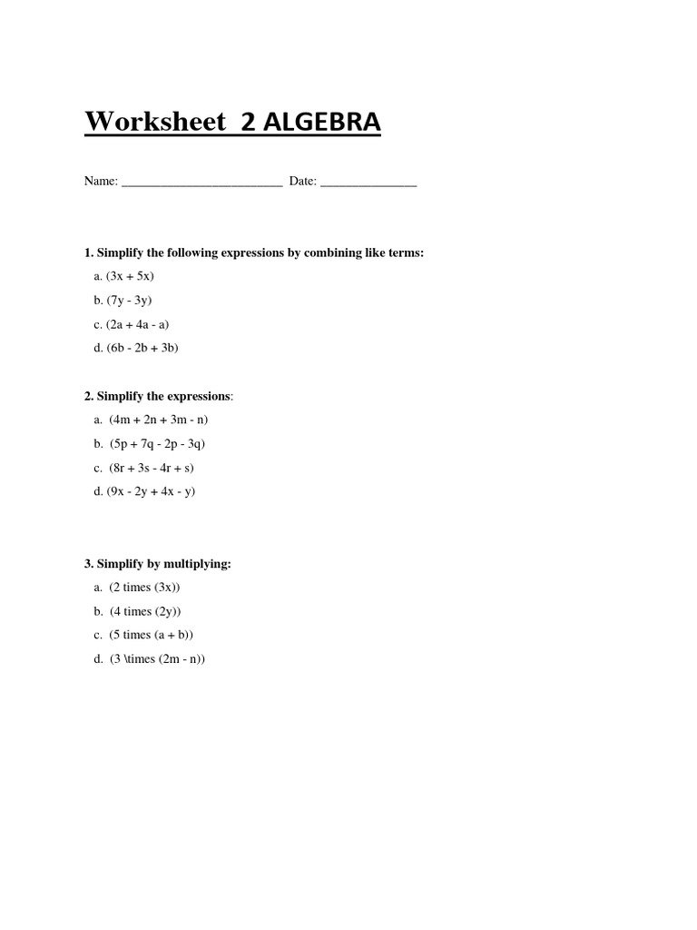 2 Algebra | PDF | Teaching Methods & Materials | Science & Mathematics