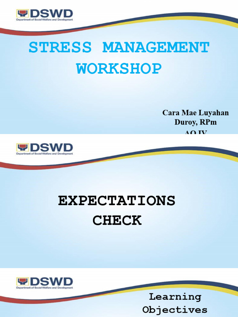 STRESS MANAGEMENT WORKSHOP | PDF