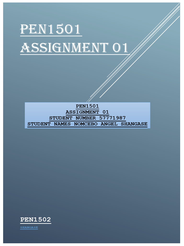 Pen1502 Assessment 01 2024 | PDF | Drug Rehabilitation | Prison