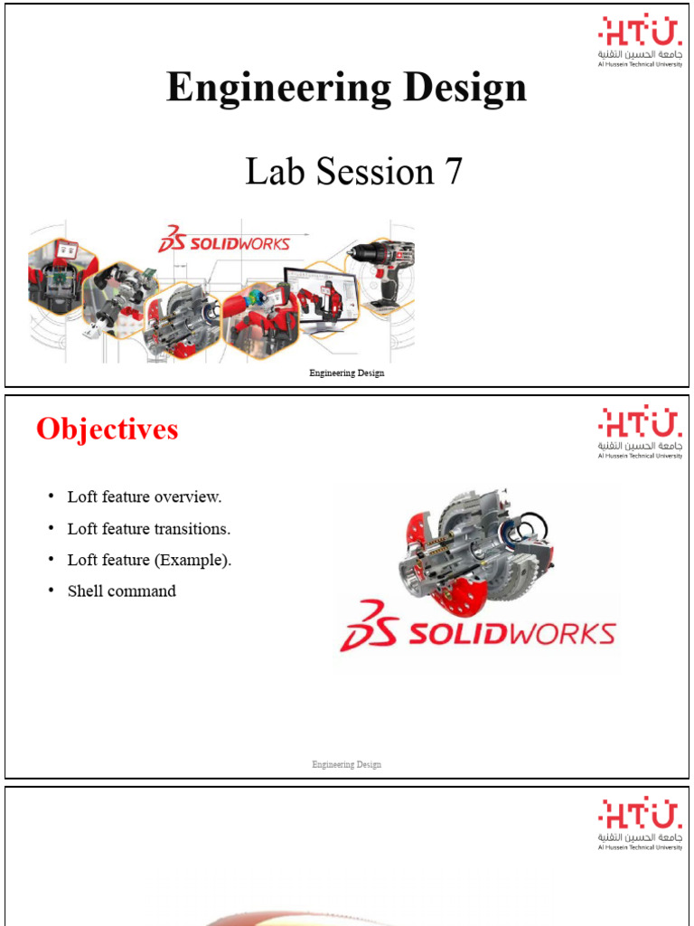 Engineering Design Lecture 7 (Loft and Shell Commands) 1 | PDF | Shape | Curve