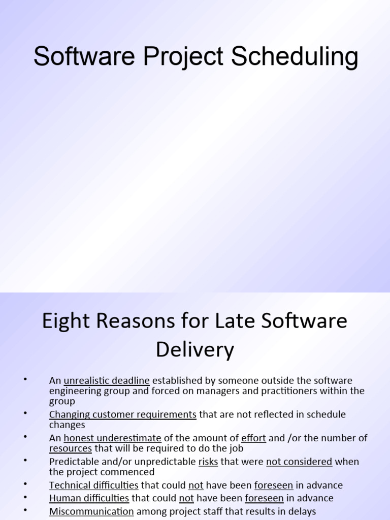 Software Project Scheduling | PDF