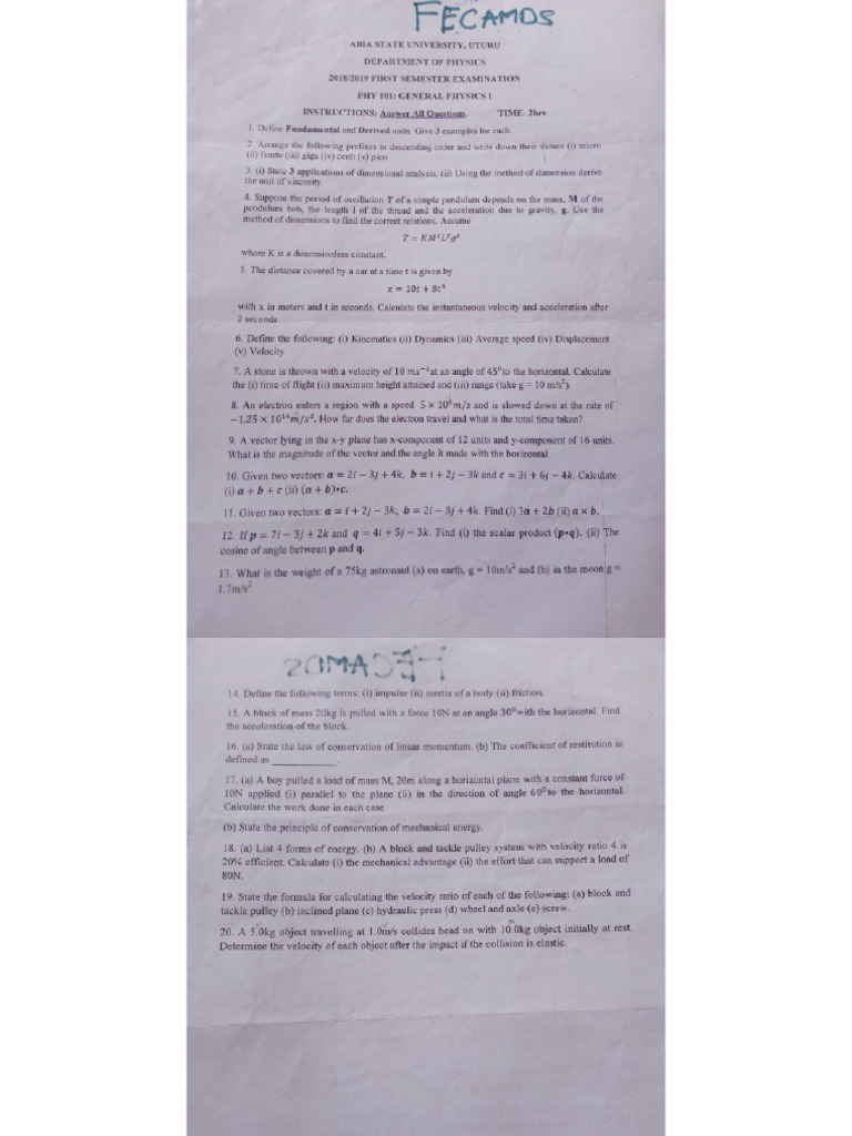 PHY, CHE, MAT, and BIO | PDF