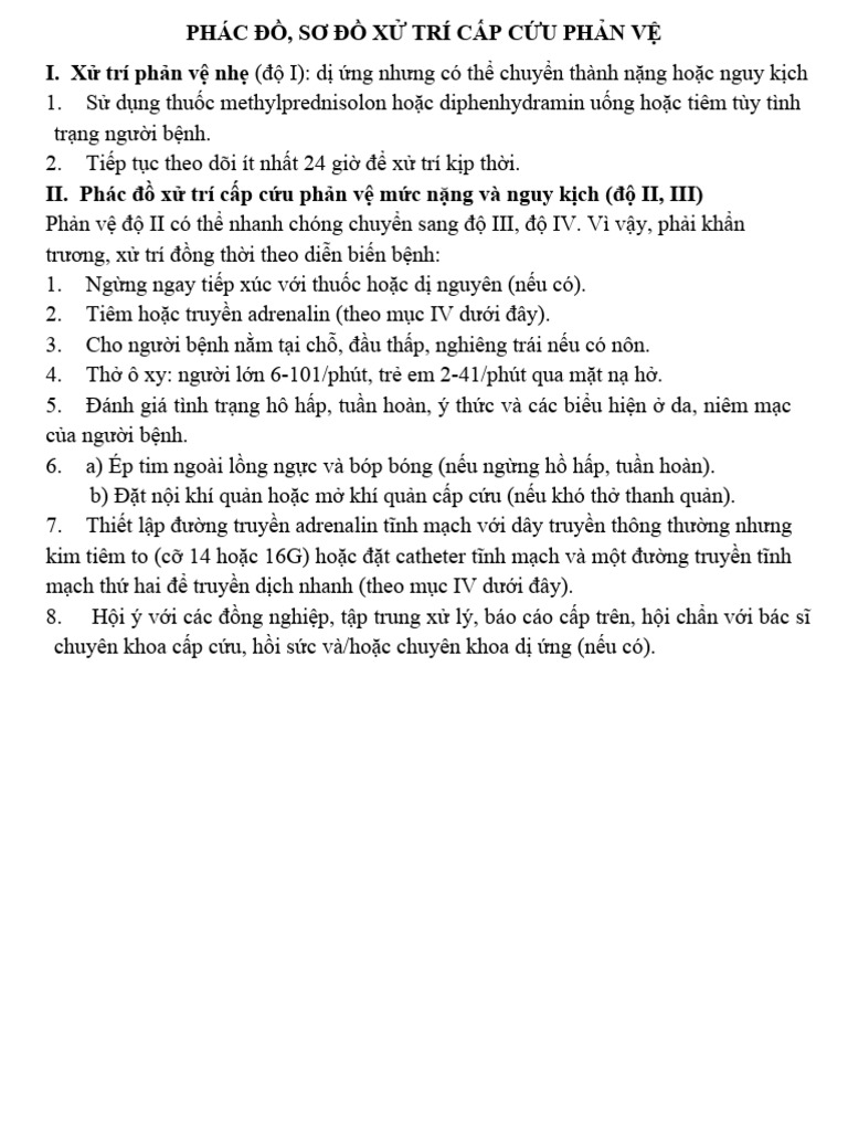 PHÁC ĐỒ XỬ TRÍ PHẢN VỆ | PDF