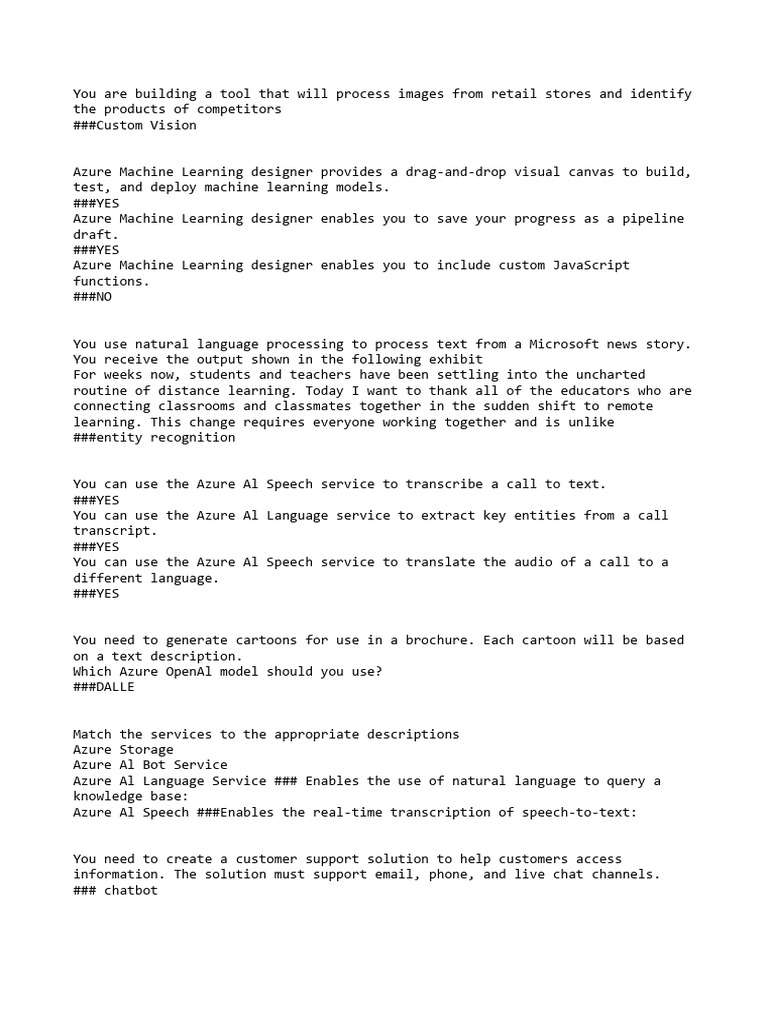 Ai900 Import | PDF | Machine Learning | Computer Vision