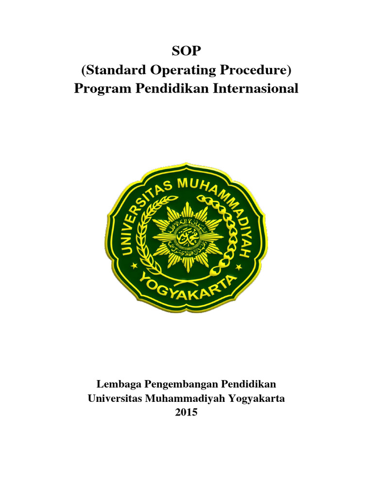 SOP Program Internasional | PDF