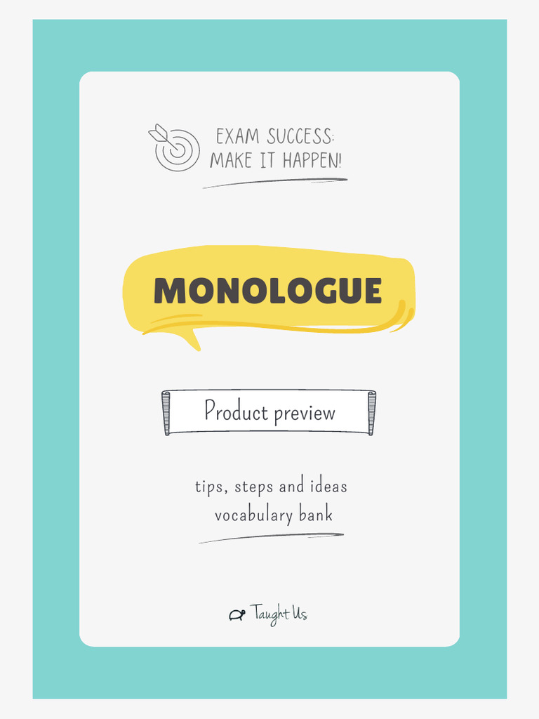 Preview Exam Success Make It Happen! Monologue | PDF | Argument | Reason