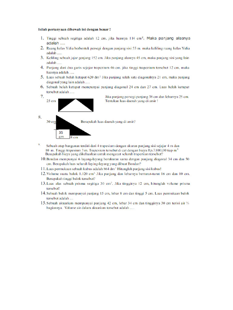 Bangun Ruang Kelas 5 SD | PDF