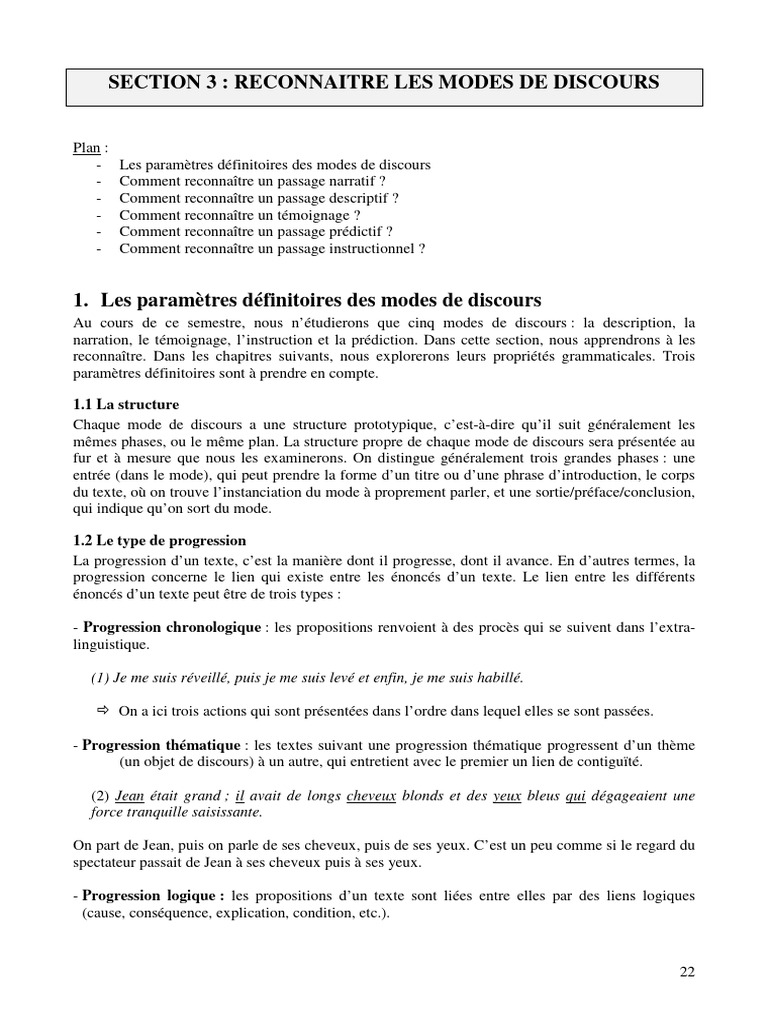 Anglais: Reconnaitre Les Modes de Discours | PDF | Linguistique | Grammaire