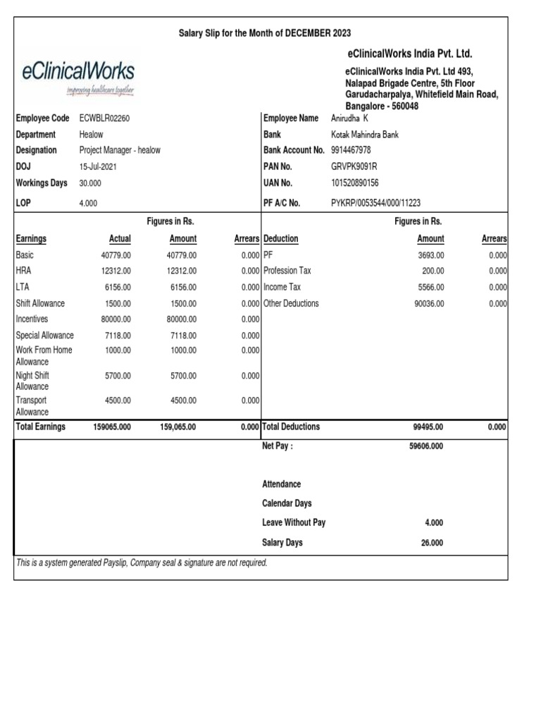Pay Slip | PDF | Public Finance | Taxation