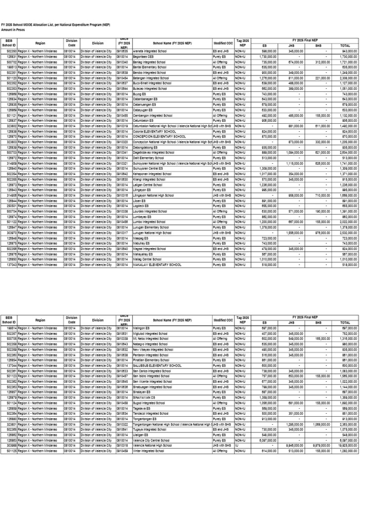 NEP 2025 Schools ES JHS SHS | PDF