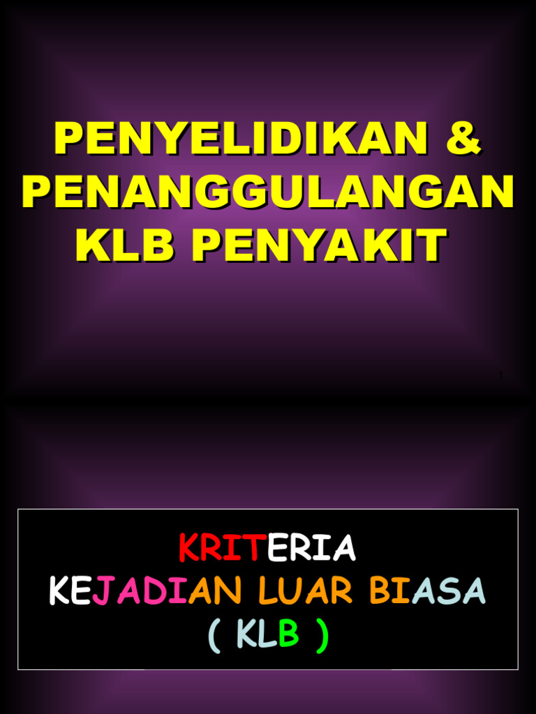 Panduan Penanggulangan KLB | PDF